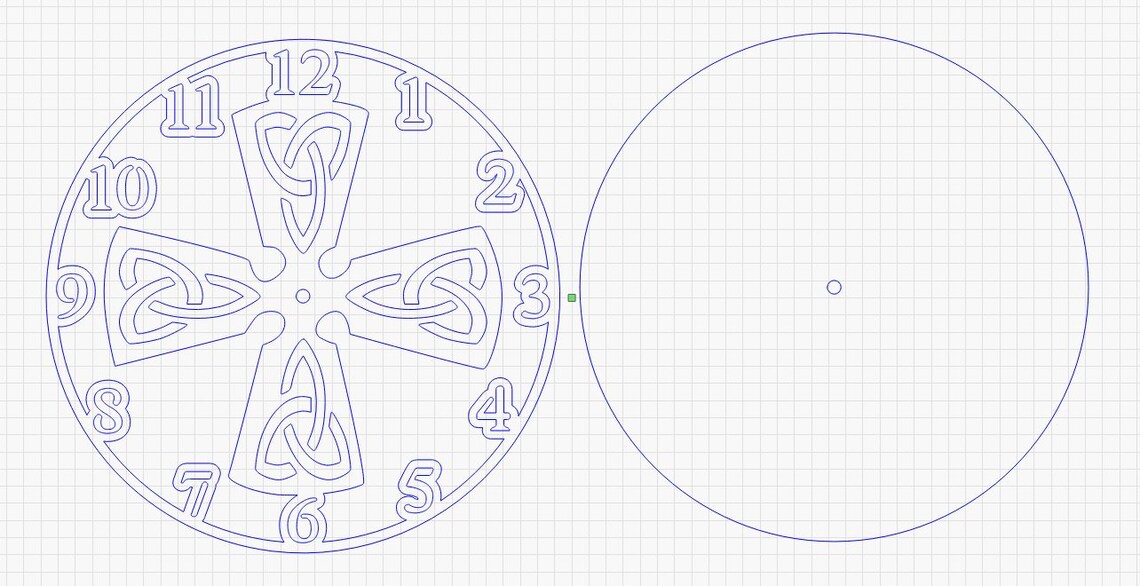 Celtic Cross Clock Laser Cut Digital Project - Etsy