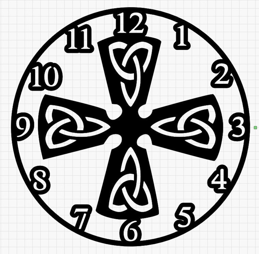 Celtic Cross Clock Laser Cut Digital Project - Etsy