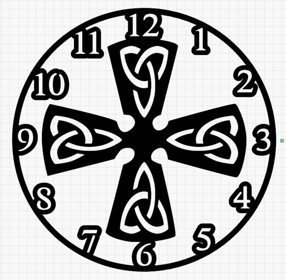 Celtic Cross Clock Laser Cut Digital Project - Etsy