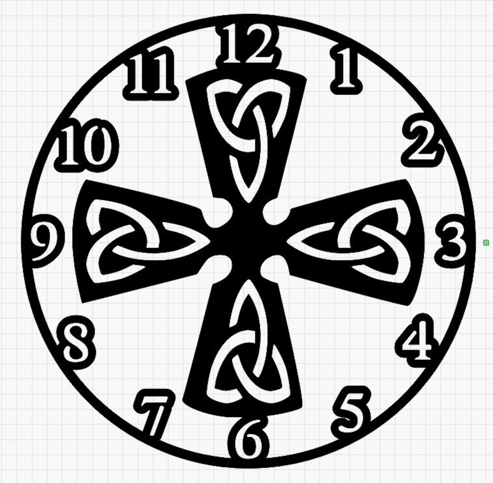 Celtic Cross Clock Laser Cut Digital Project - Etsy