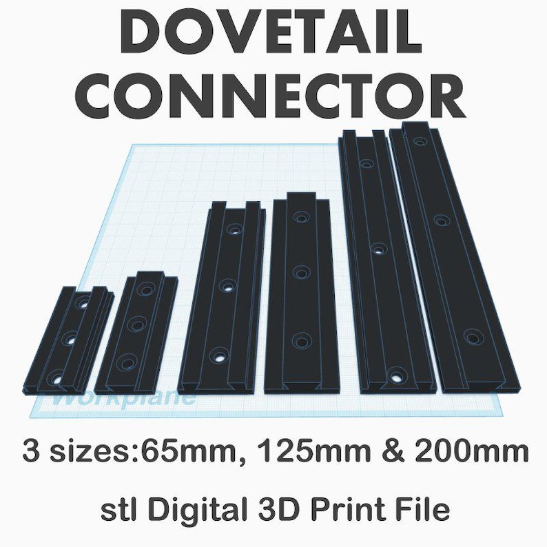 Dovetail Connector Wall Surface Mount - 3D Digital File - Etsy