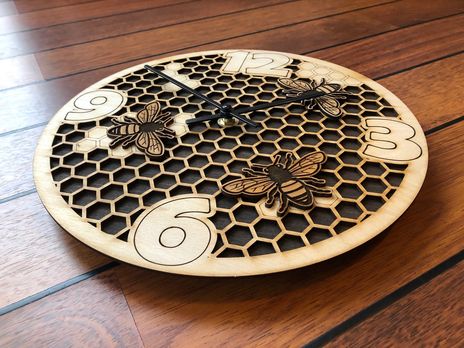 Honey Bee Clock Laser Cut Digital Project - Etsy