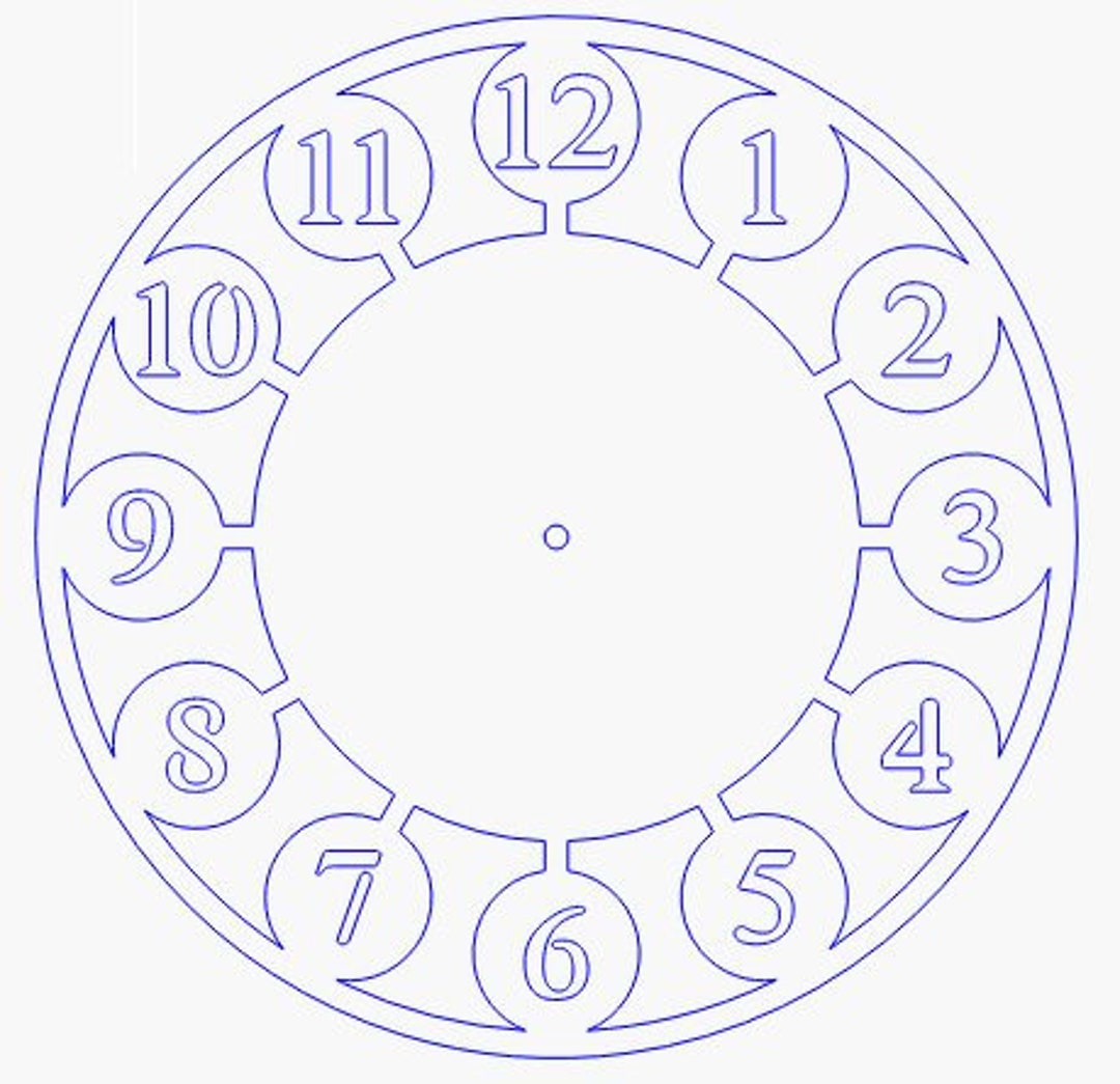 Clock Face Laser Cut Digital File - Etsy