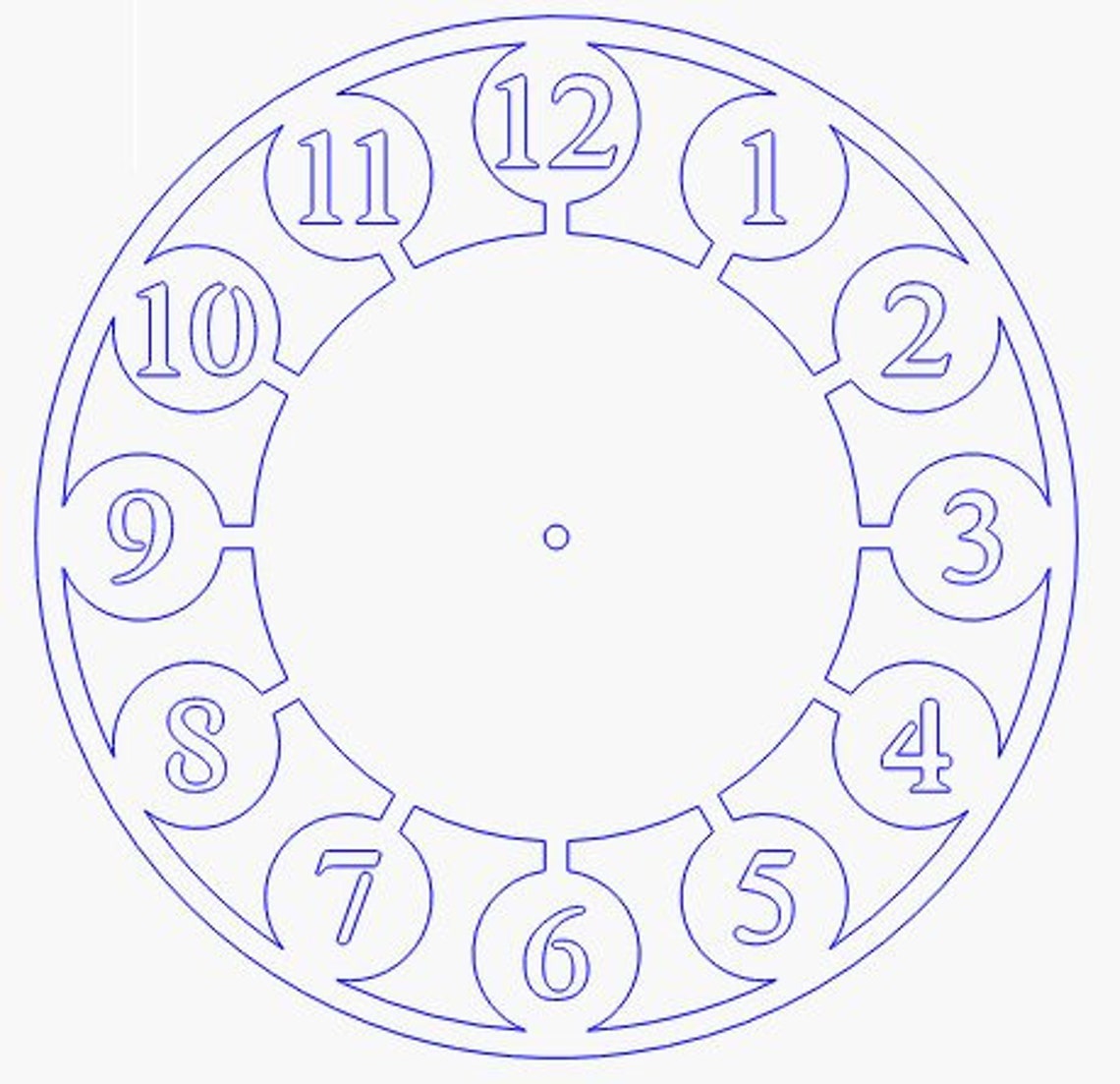 Clock Face Laser Cut Digital File - Etsy