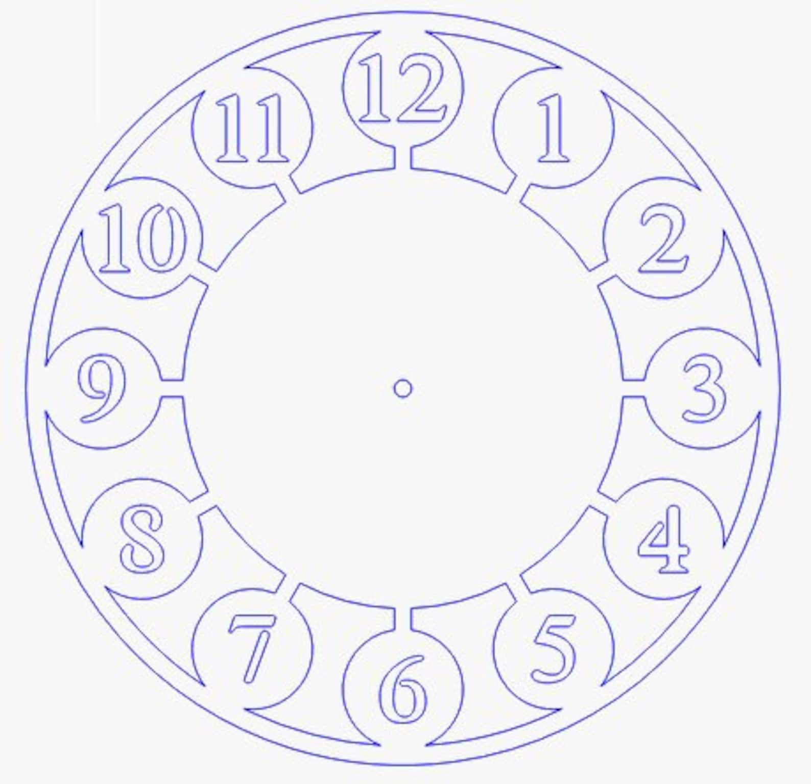 Clock Face Laser Cut Digital File - Etsy