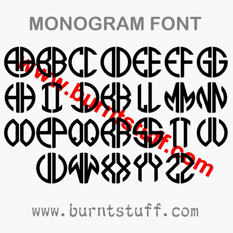 2 Letter Round Monogram Font - Truetype and Open Font Included - Etsy