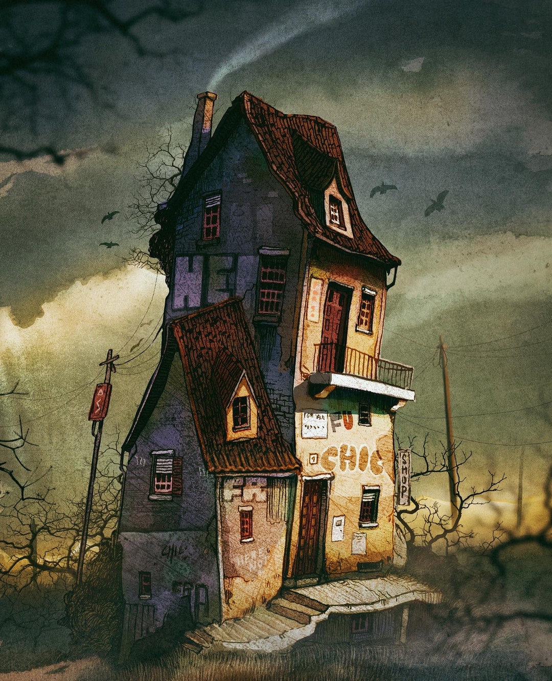Abandoned Houses and Windy Days - Etsy