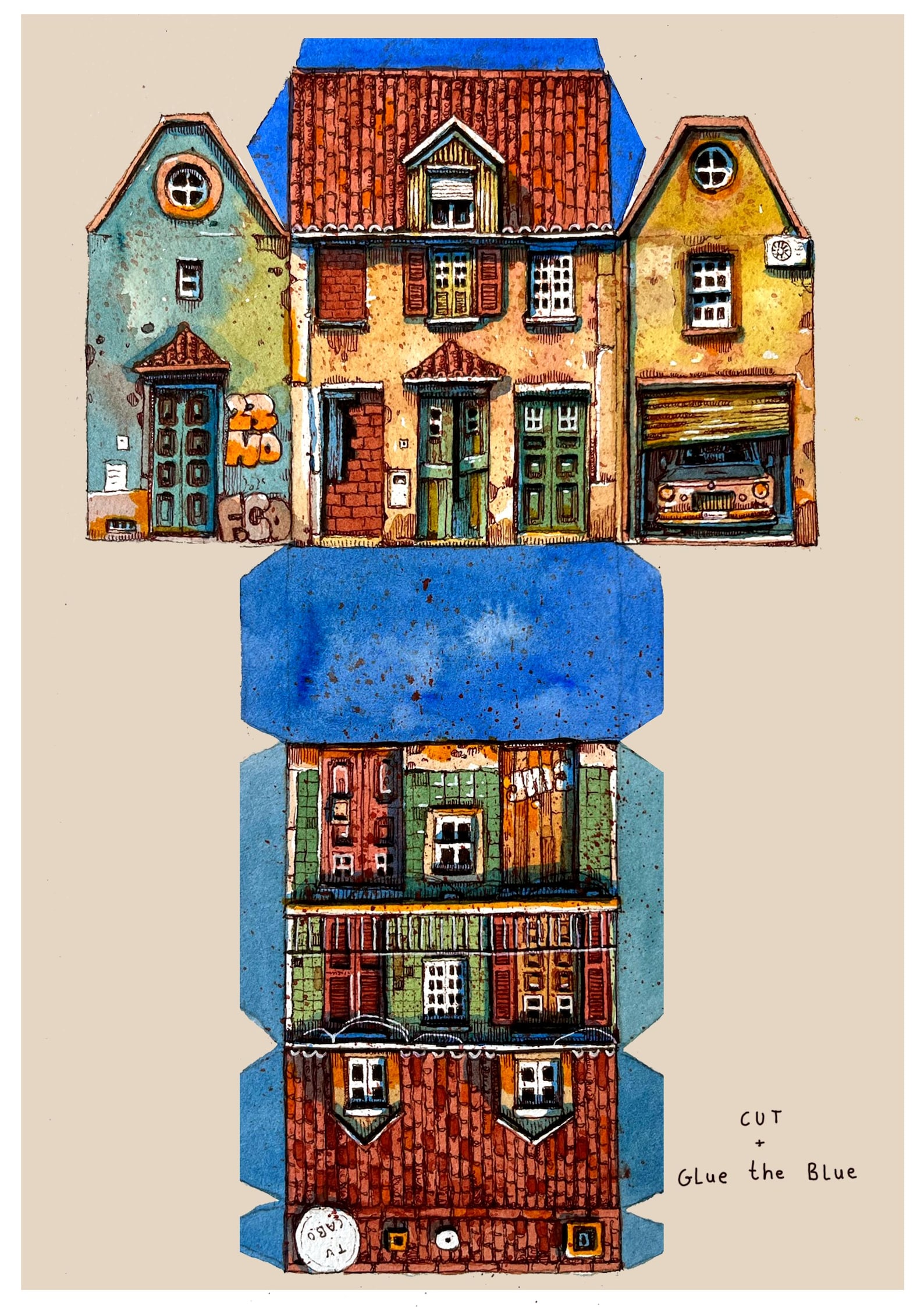 Miniature Paper House - Second Pack- Pack of 5 - Etsy