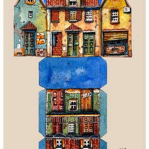 Miniature Paper House - Second Pack- Pack of 5 - Etsy