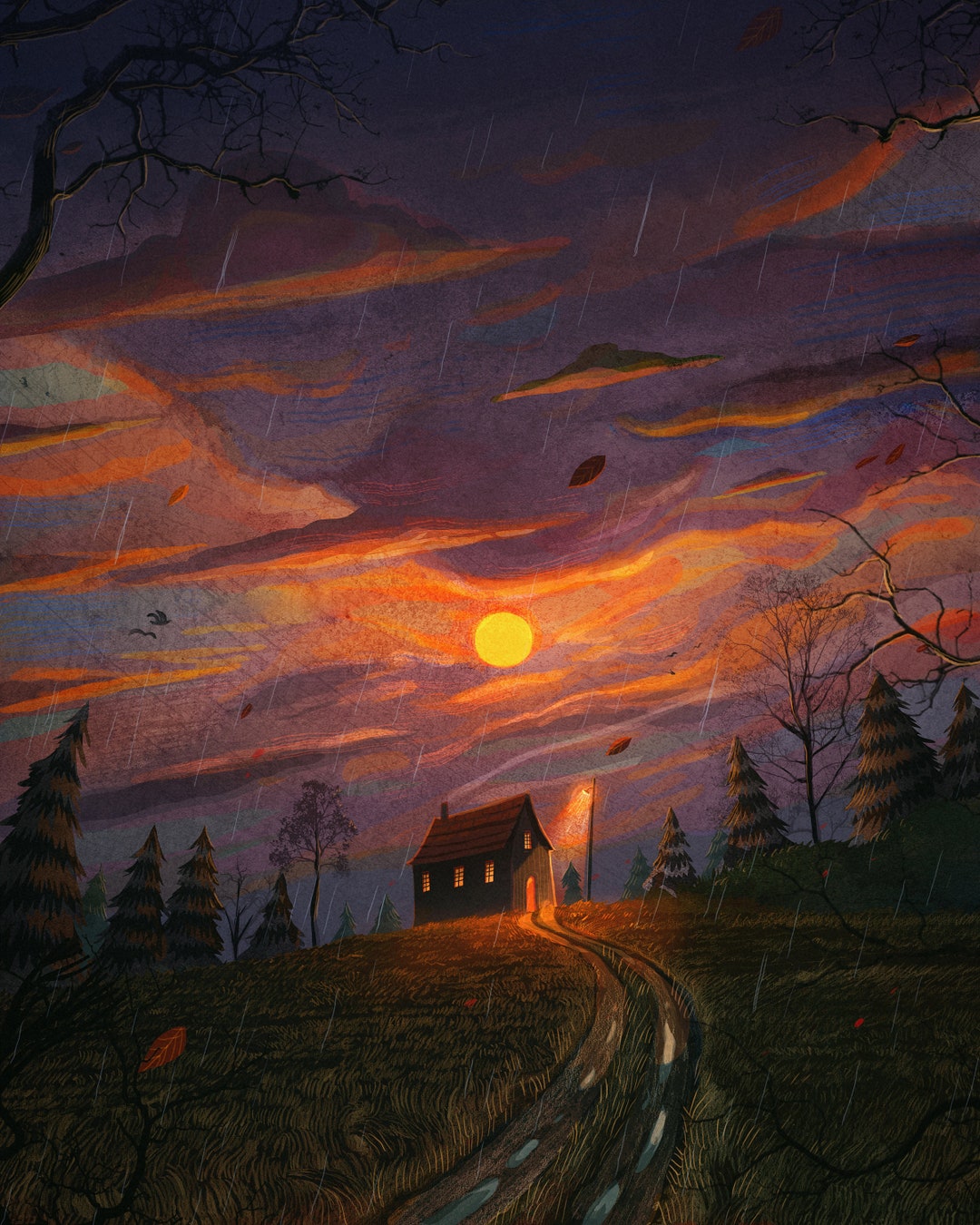 October Art Print - Etsy