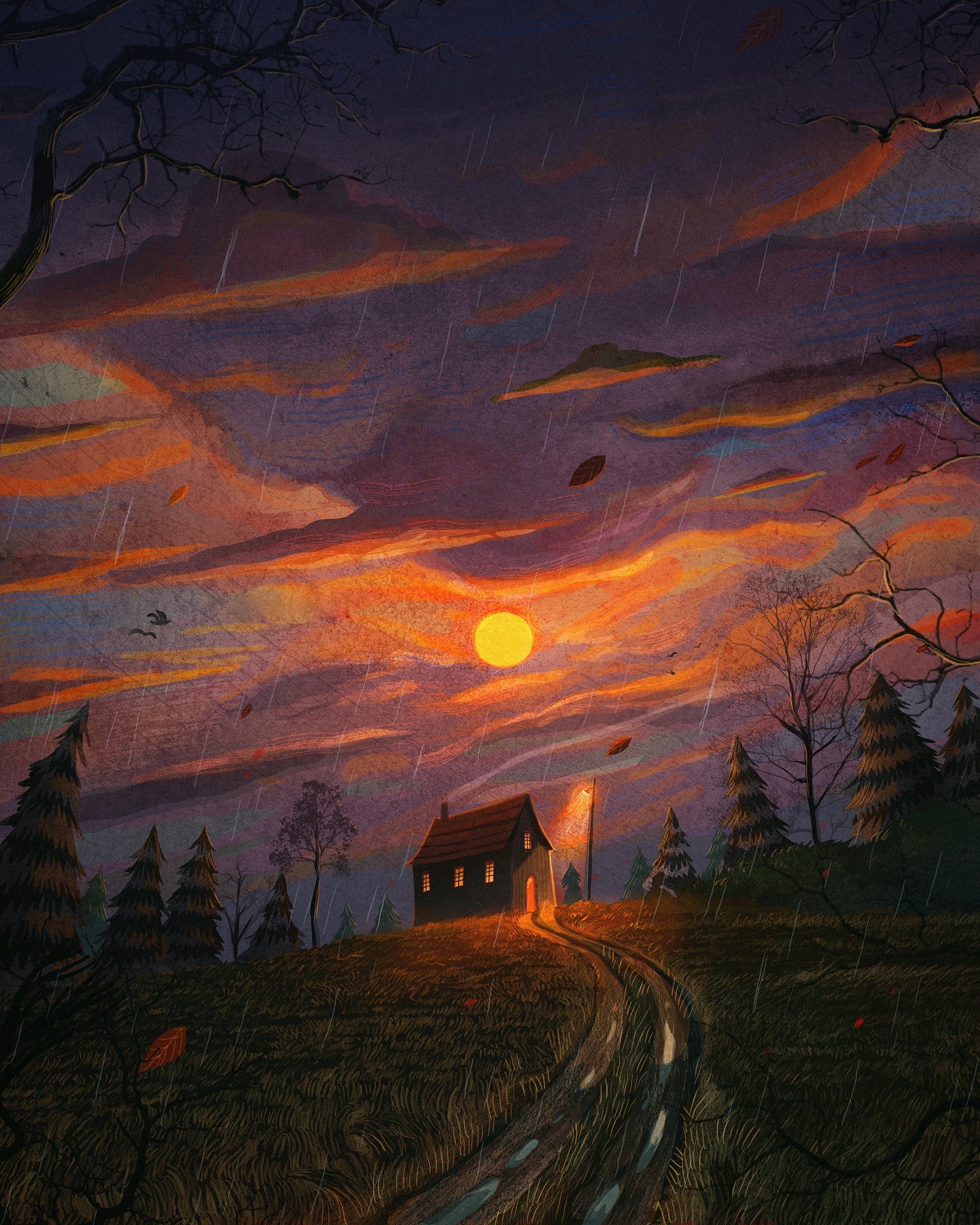 October Art Print - Etsy