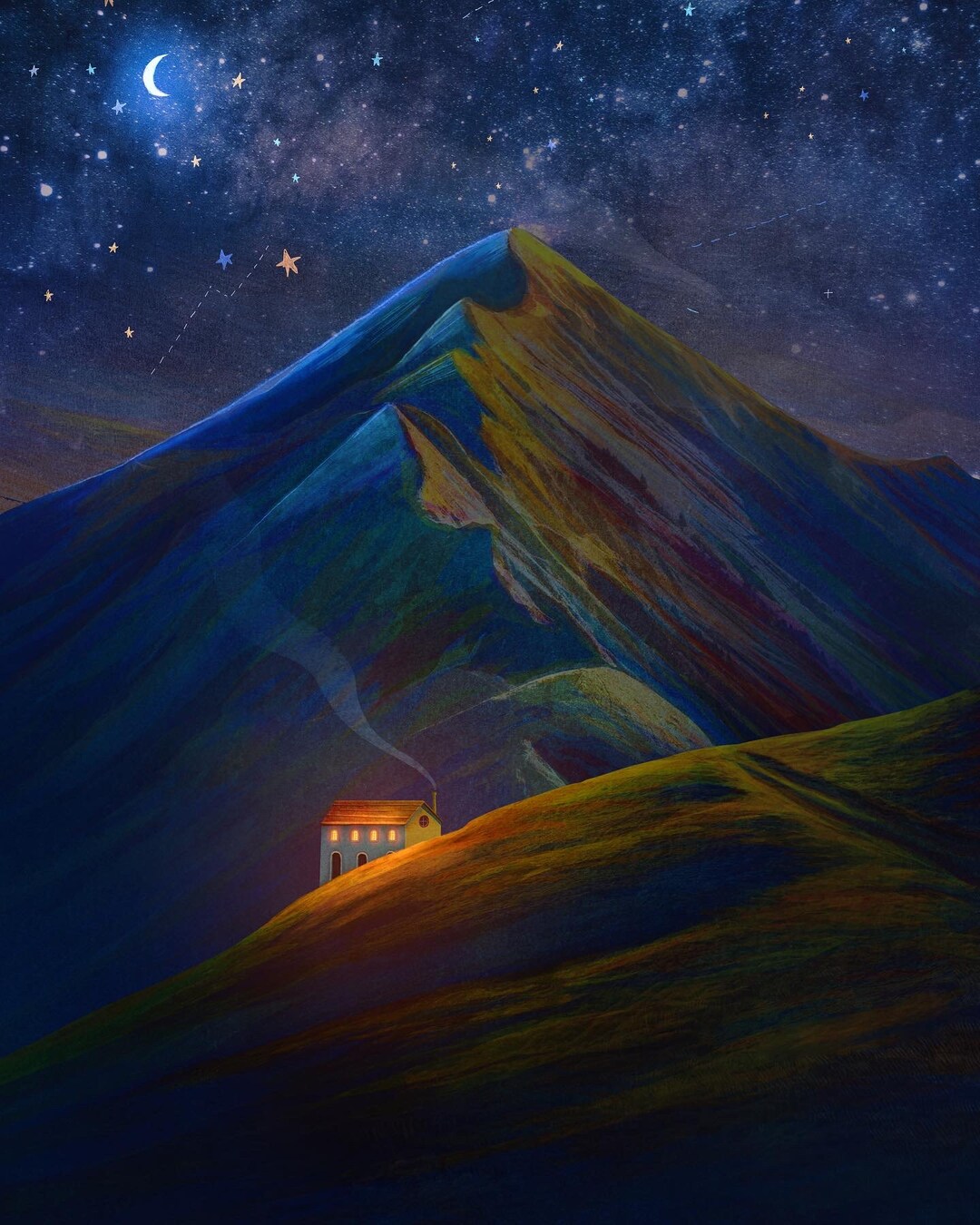 Mountain Lights - Etsy