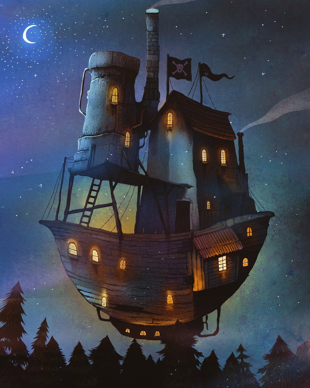 Floating Above the Trees - Etsy