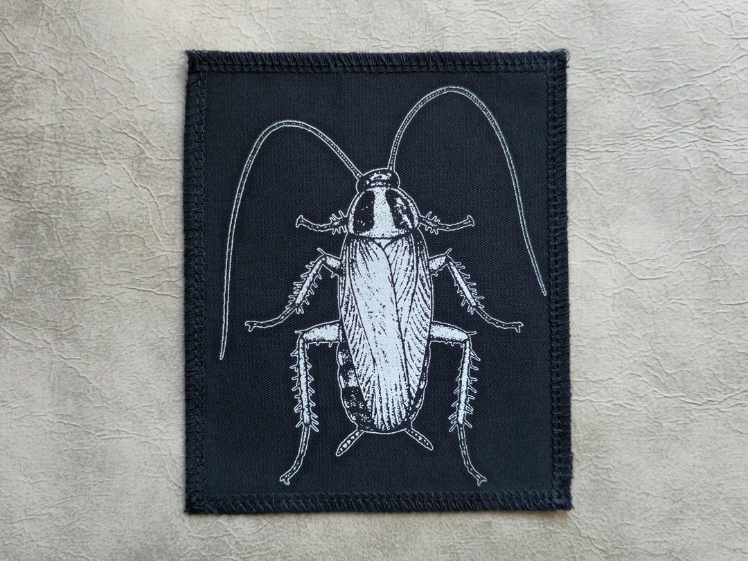 Cockroach Patch: Handmade Screen Printed Sew on Patch - Etsy