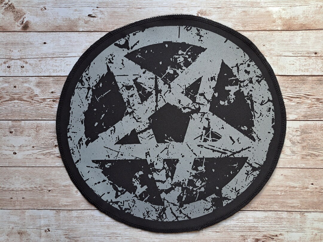 Pentagram Back Patch | Screen Printed Patch | Metal Punk Backpatch - Etsy
