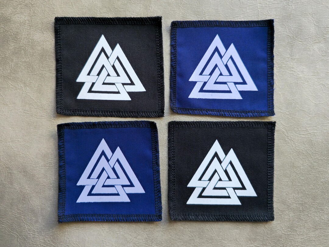 Valknut Symbol Patch | Handmade Screen Printed | Punk Patch - Etsy