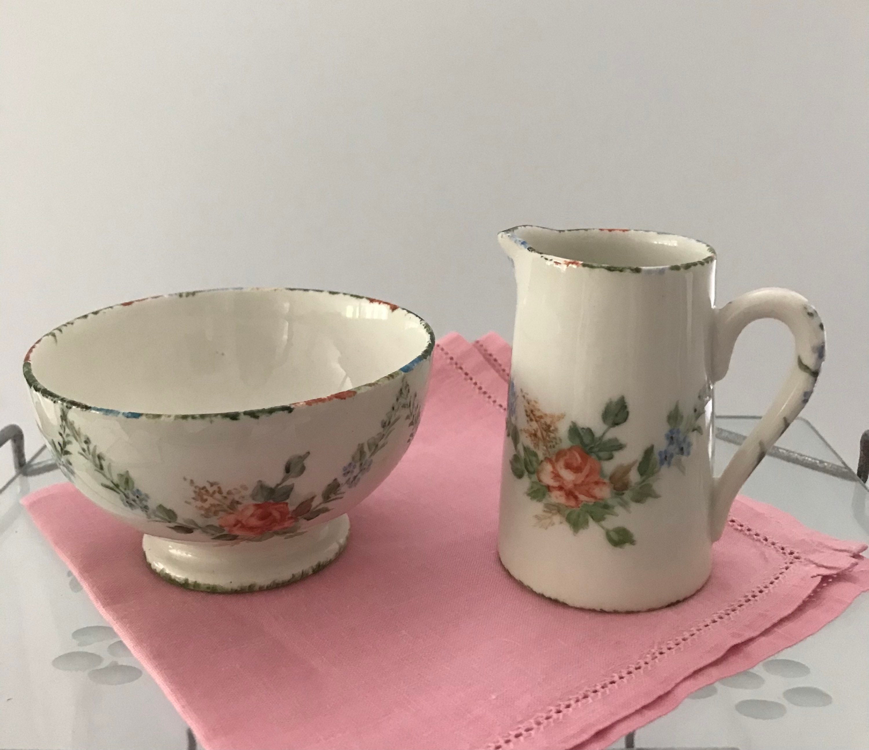 Vintage 1940s Milk Jug & Sugar Bowl - Etsy UK
