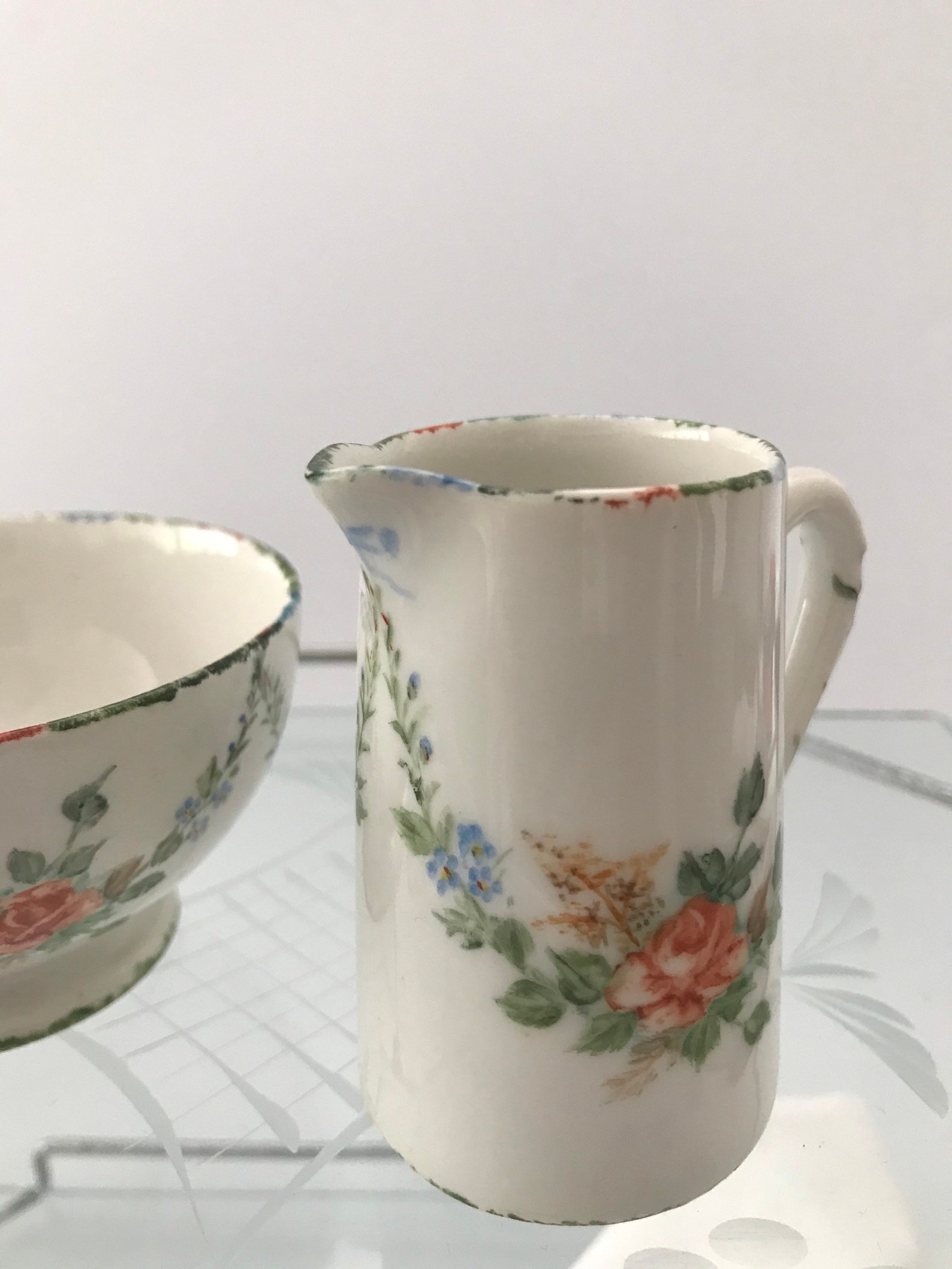 Vintage 1940s Milk Jug & Sugar Bowl - Etsy