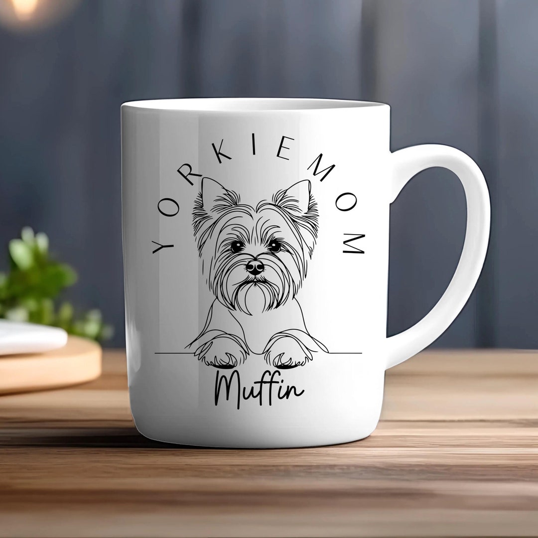 Yorkie Mom Mug, Custom Yorkie Mom Mug, Yorkshire Terrier Mom Mug ...
