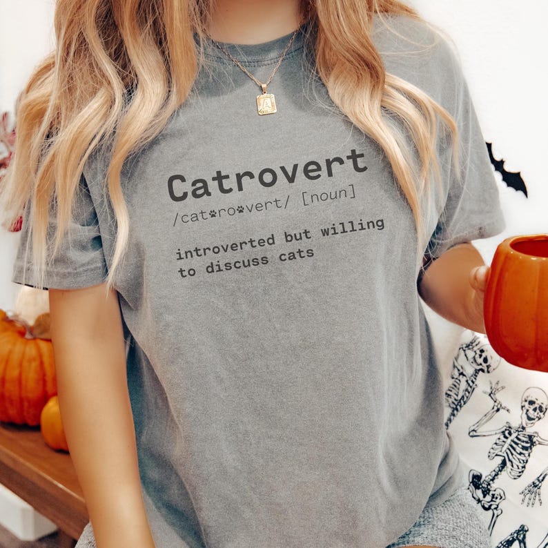 Catrovert Introverted but Willing to Discuss Cats Shirt, Catrovert ...