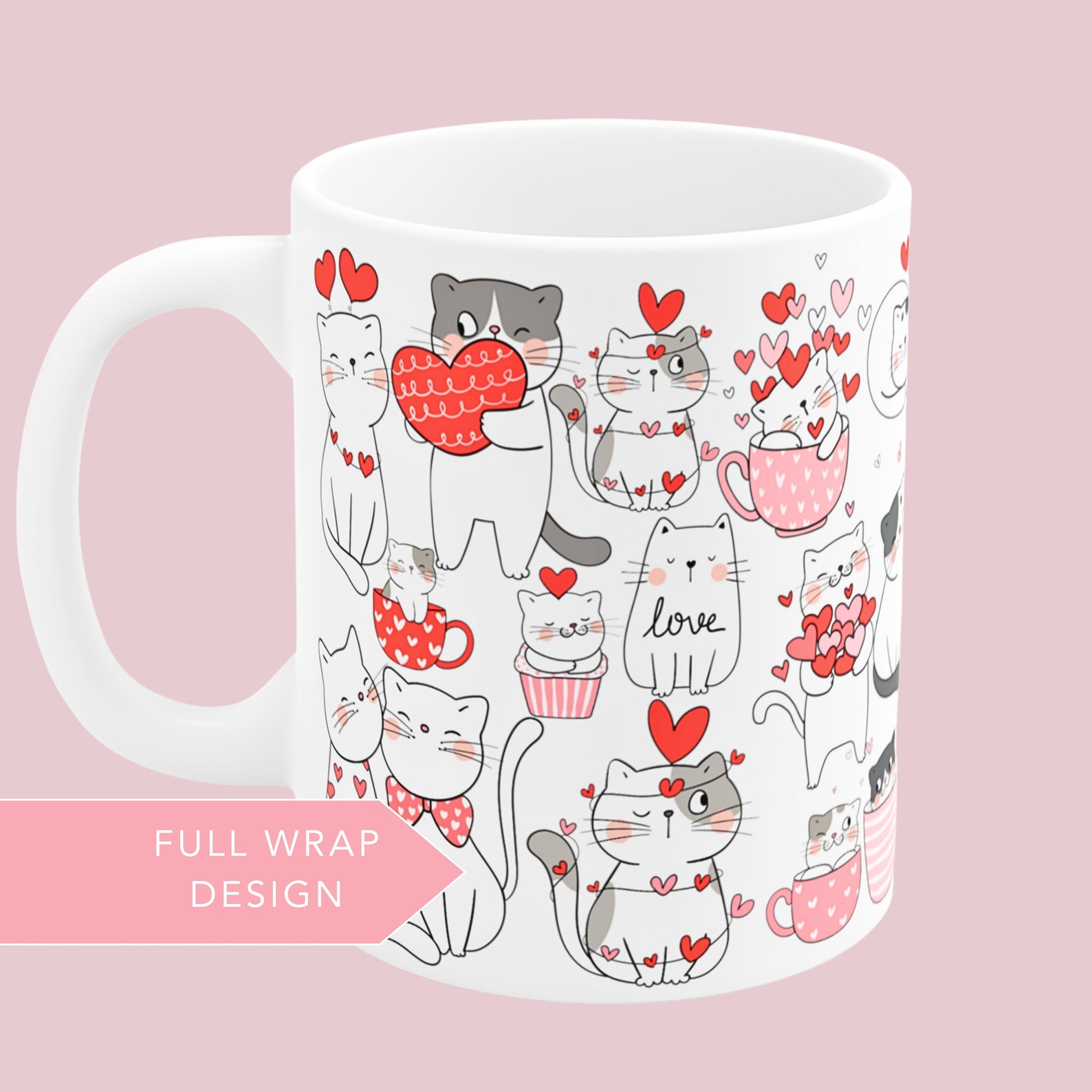 Valentine Cat, Cat Mug, Cat Lover Gift, Cat Lovers Gift, Cat Mom Gifts ...