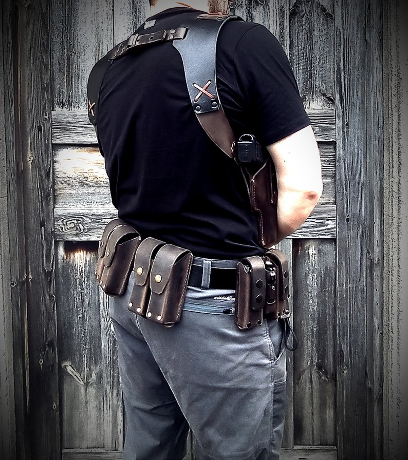 Premium Leather Tactical Belt With Heavy-duty Metal Clips Durable ...