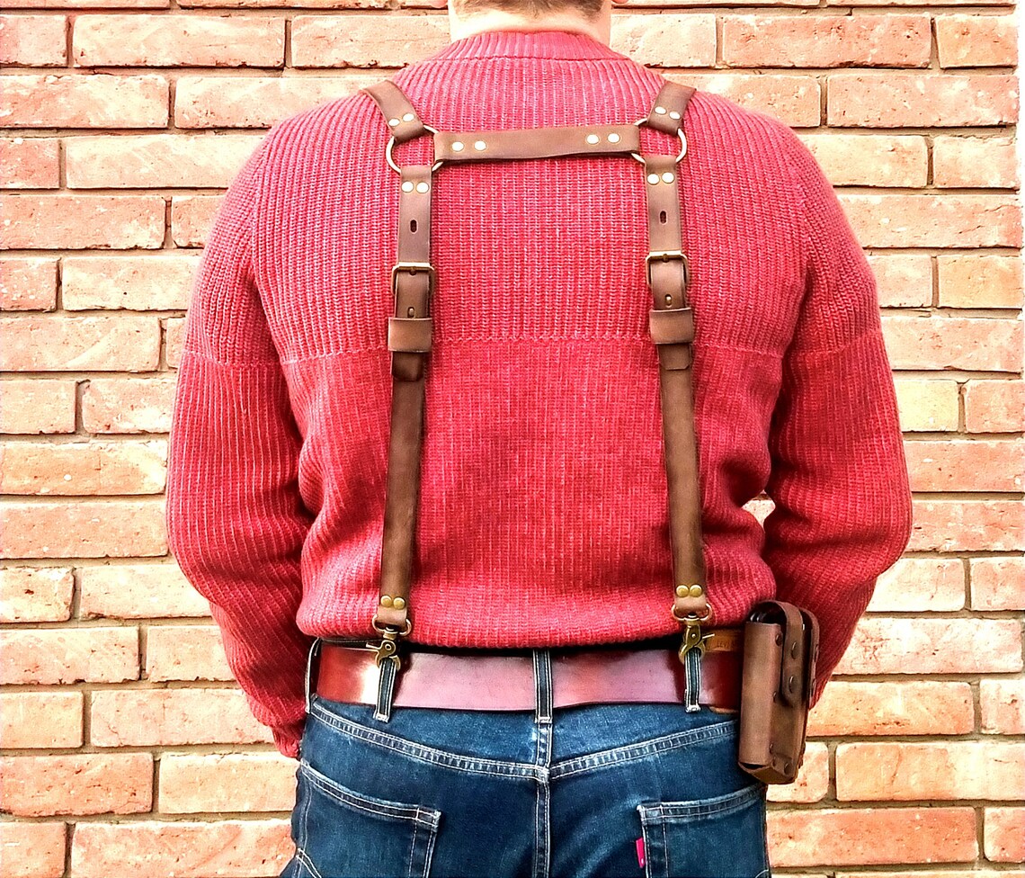 Leather Suspenders Wedding Suspenders Mens Suspenders Groomsmen Suspenders Rustic Suspenders