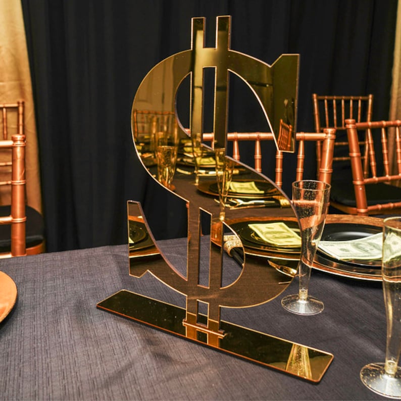 Dollar Sign Symbol Gold Dollar Sign Decor Laser Cut Dollar - Etsy