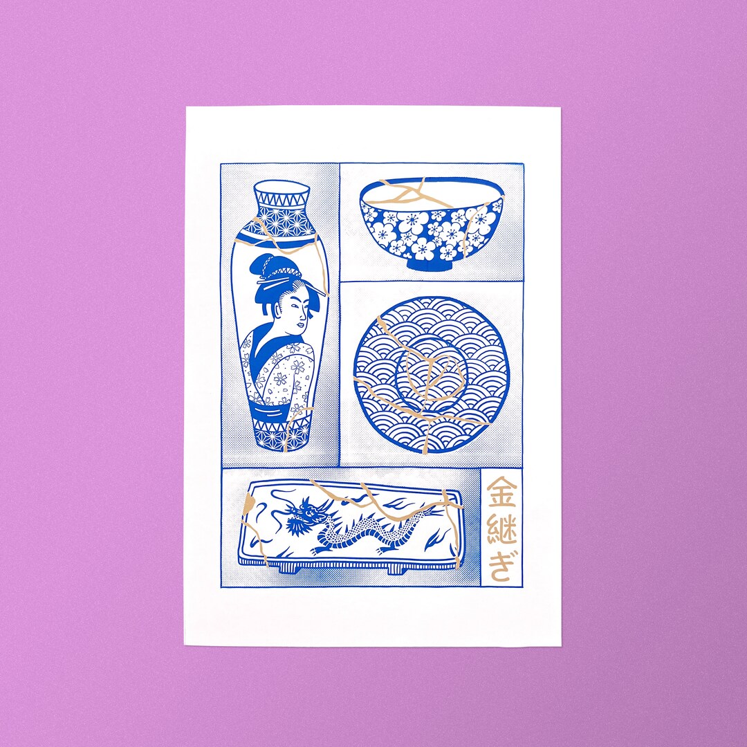 KINTSUGI II., 35x50 Cm - Etsy