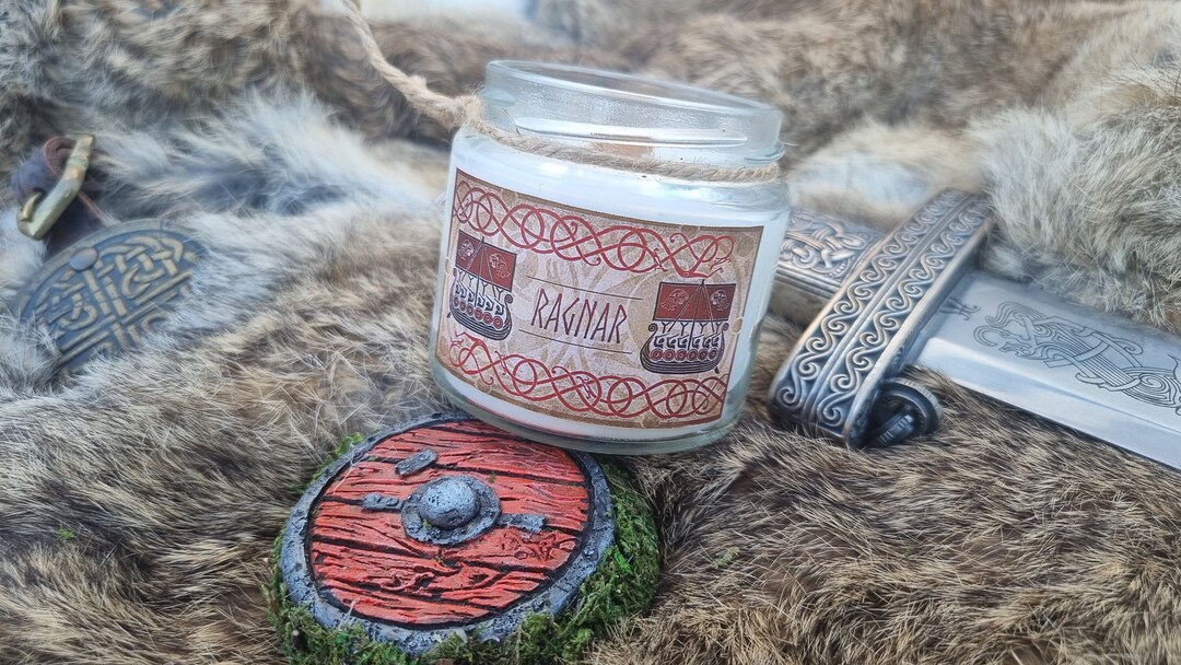 Ragnar Lothbrok Candle Viking Shield Soy Wax Candle / Lagertha Odin ...