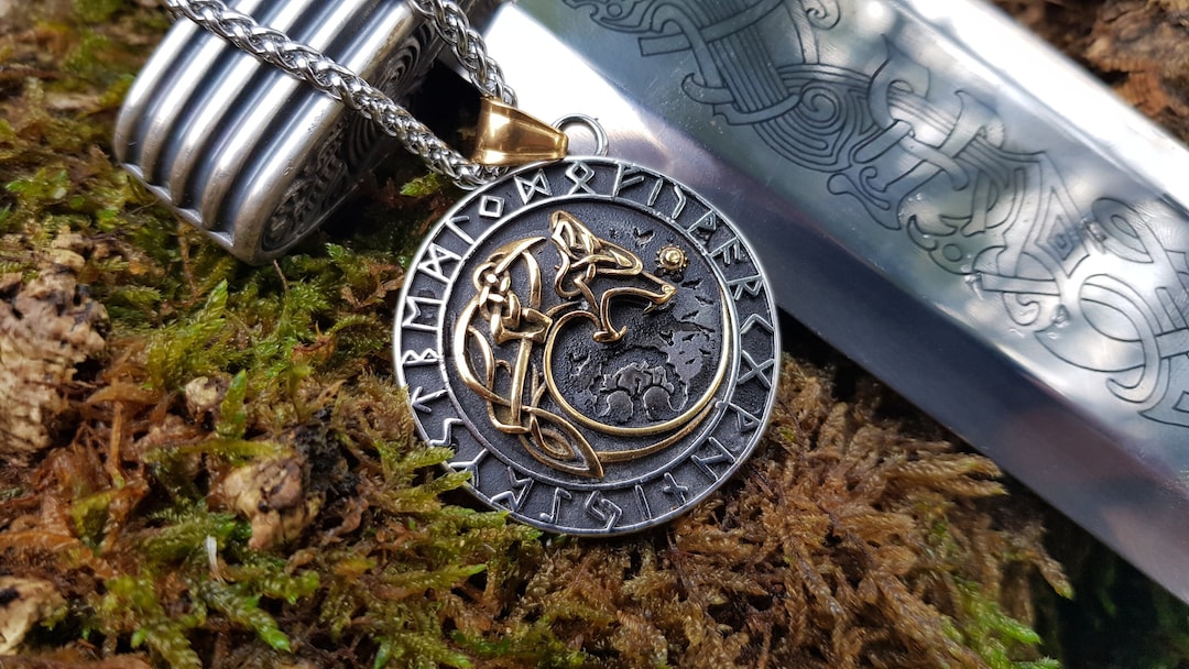 Ragnarök Pendant / Ragnarok Necklace / Fenrir Pendant / Fenrir Necklace ...
