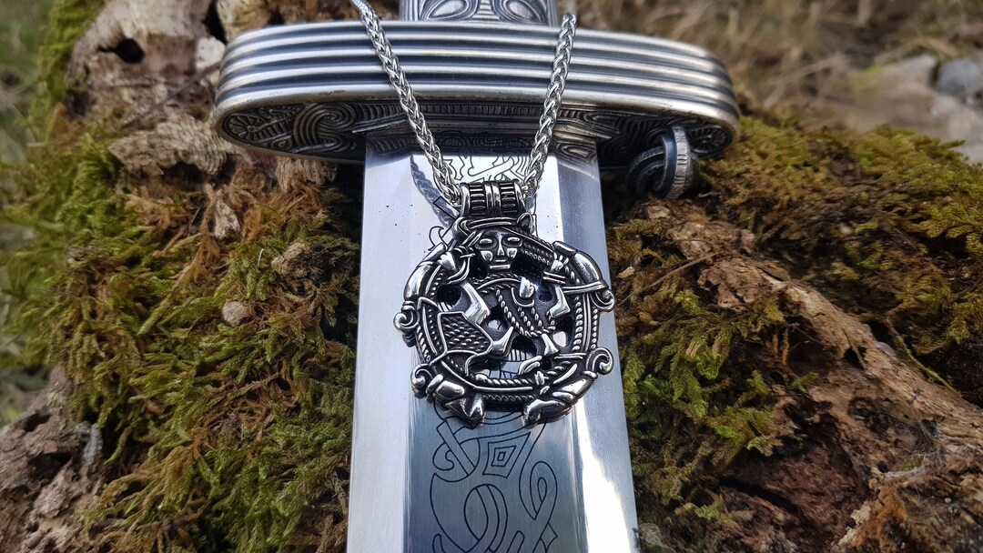 Loki Pendant Necklace Stainless Steel / God Giant Loki Angrboda ...