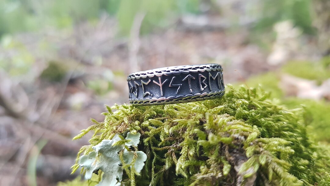 Runic Ring / Runic Ring / Elder Futhark Ring / Viking Ring / Viking ...