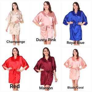 Bridesmaid Robes,bridal Party Robe,lace Robes,silky Satin Robes ...