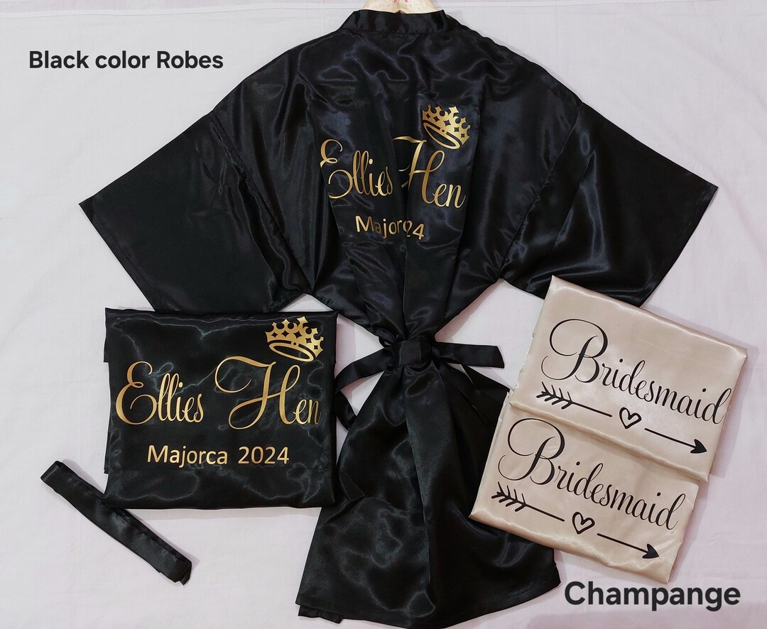 Bridesmaid Robes,bridal Party Robes,satin Robes,birthday Squad Robes ...