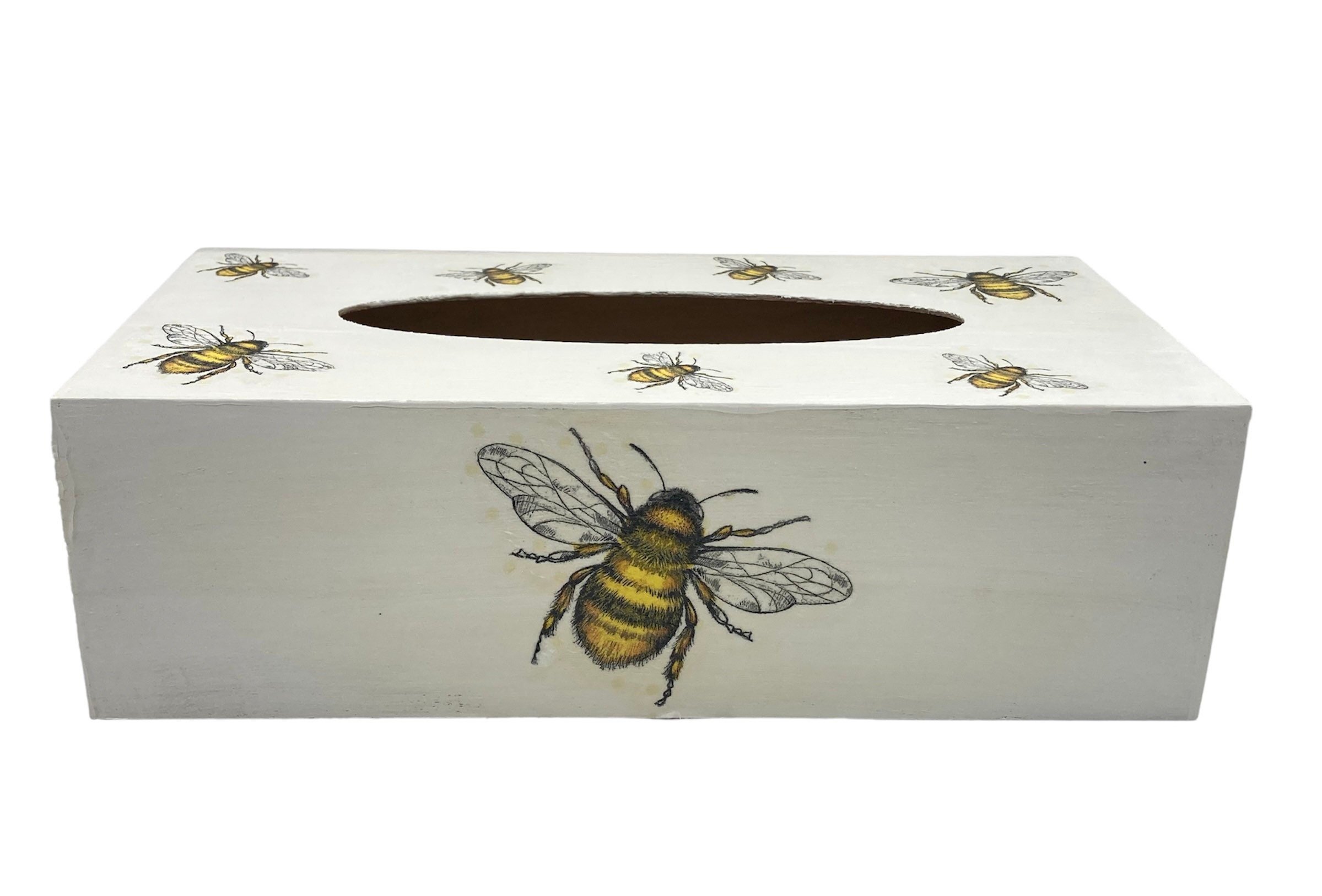 Porcelain Bee Tissue Box Cover