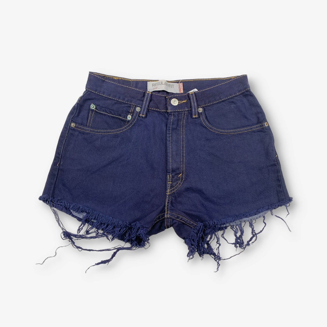 Vintage Levi's 505 Cut off Hotpants Denim Shorts Navy Blue W32 - Etsy