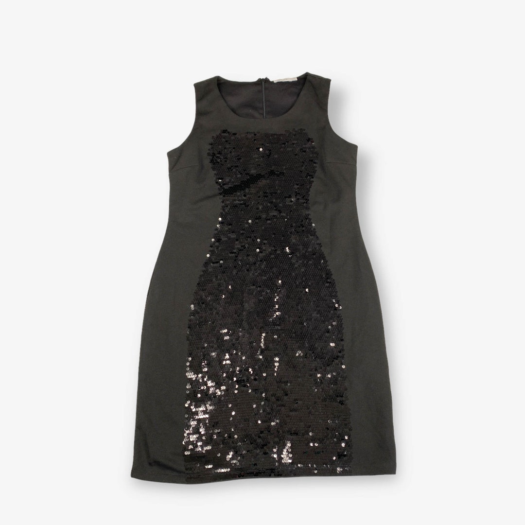 Vintage Reitmans Sequin Dress Black Medium - Etsy
