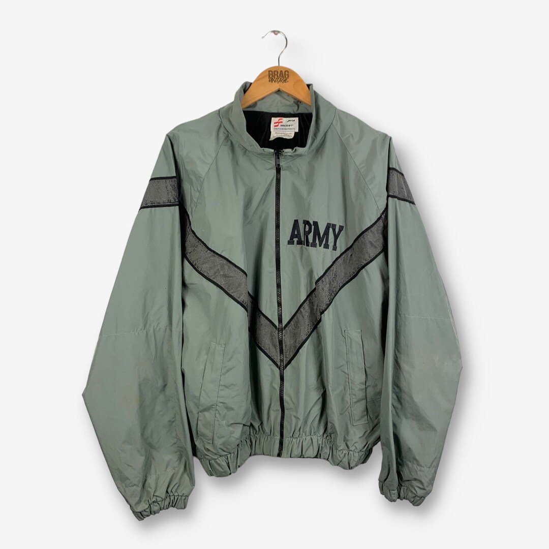 80s Original US Army Track Top Jacket Green/grey Medium - Etsy Australia