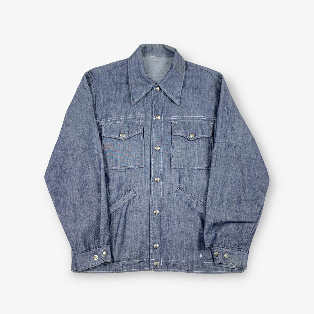 Vintage Lightweight Denim Shacket Dark Blue Large - Etsy