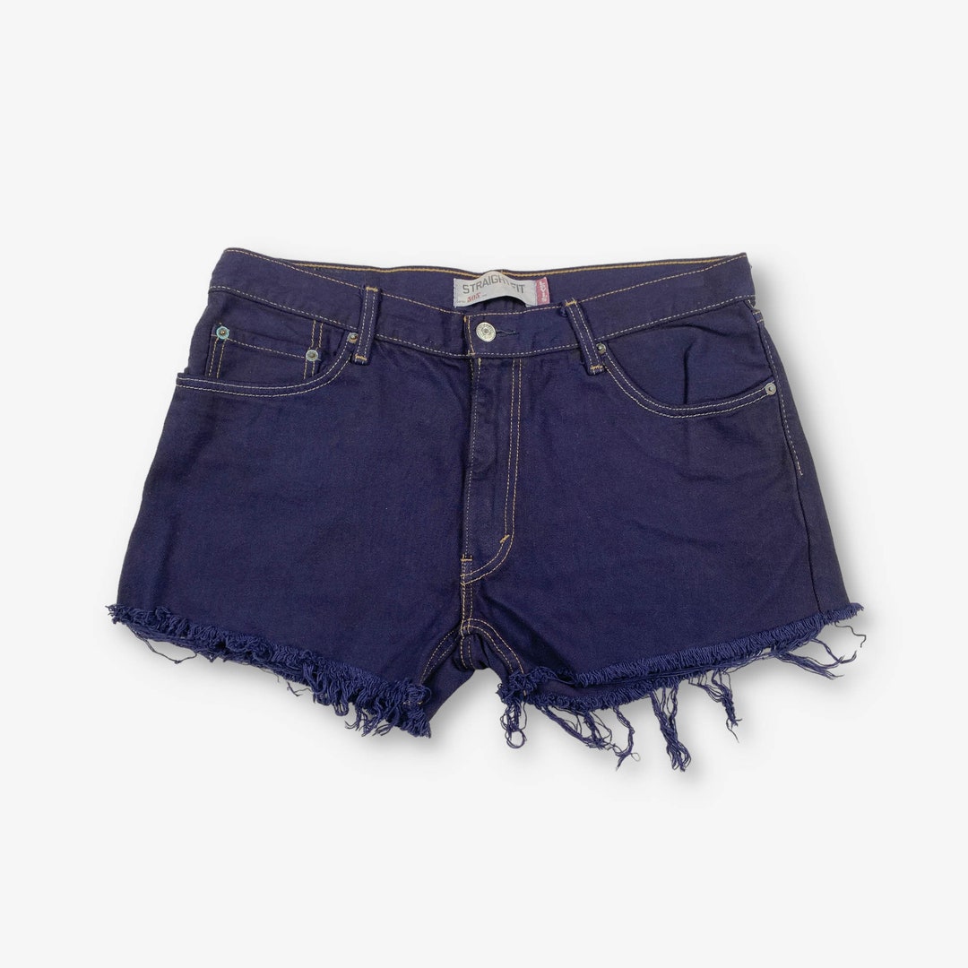 Vintage Levi's 505 Cut off Hotpants Denim Shorts Navy Blue W34 - Etsy