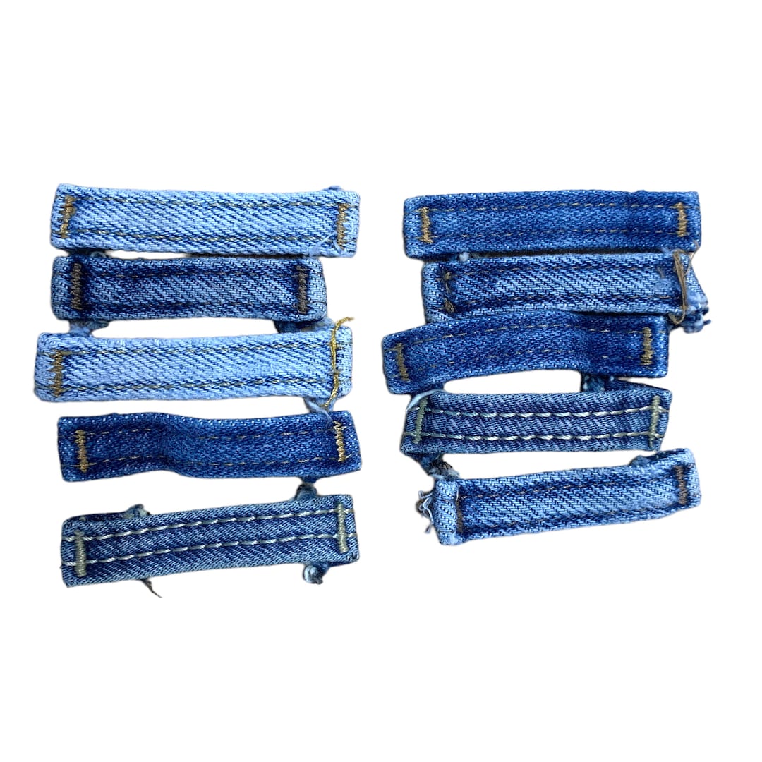 Denim Fabric Belt Loops Scraps Material Textiles VARIOUS COLOURS - Etsy