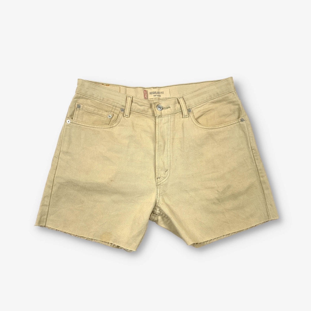 Vintage Levi's 505 Cut off Denim Shorts Beige W34 - Etsy