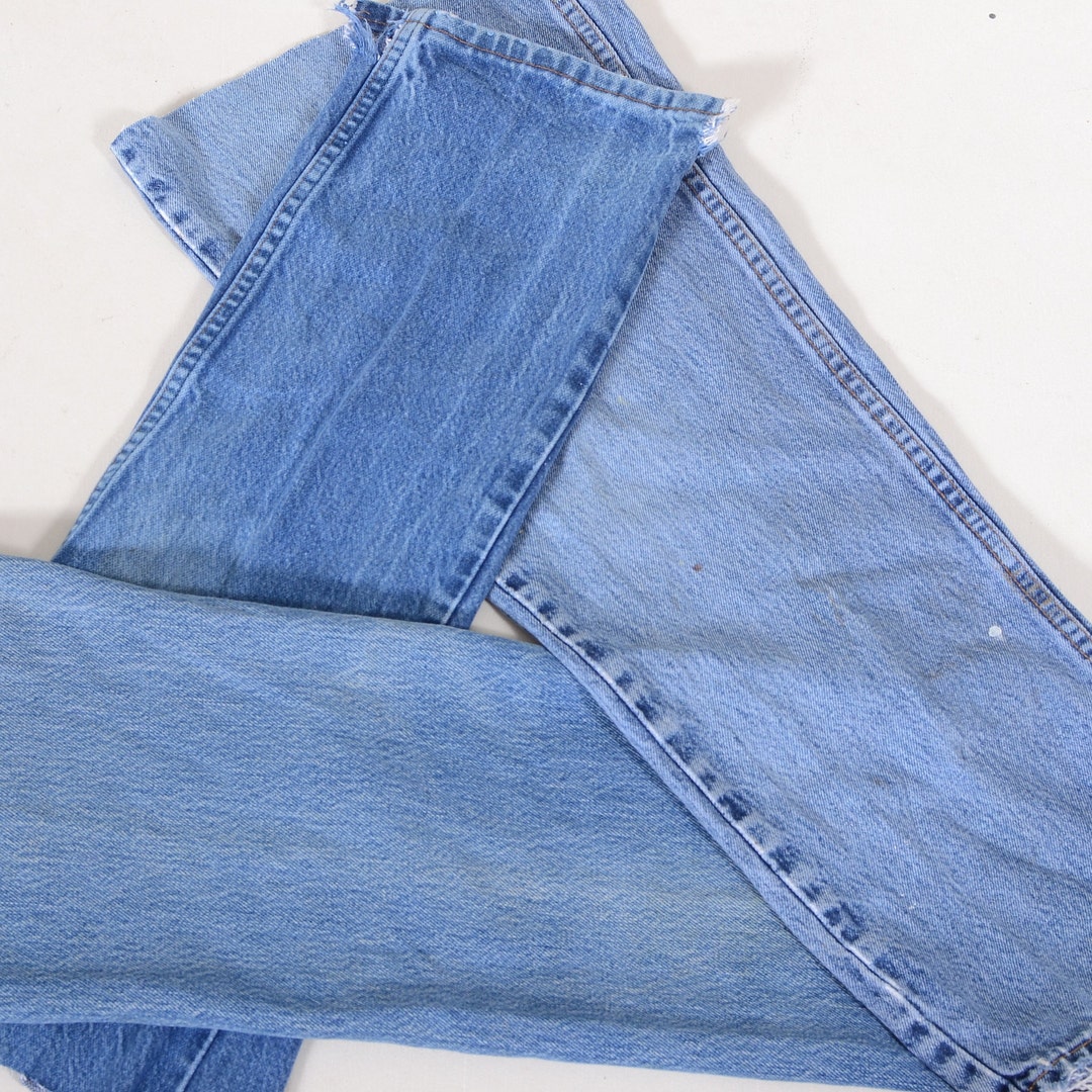 Denim Scrap Legs, Fabric & Textile Customisation - MID BLUE - Etsy