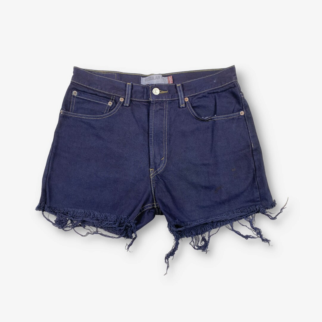 Vintage Levi's 505 Cut off Hotpant Denim Shorts Navy Blue W32 - Etsy
