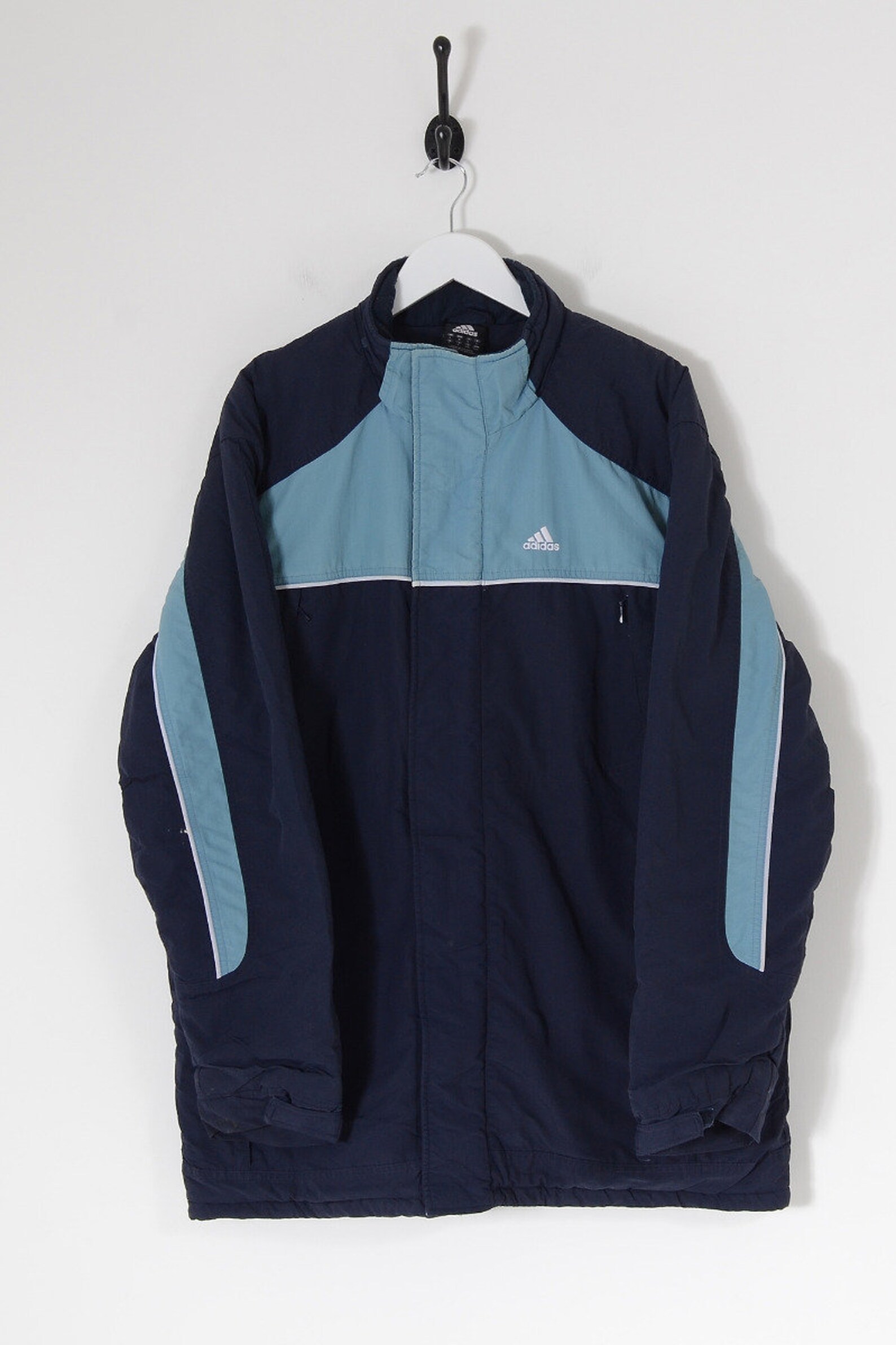 Vintage ADIDAS Winter Coat Navy Blue Large - Etsy