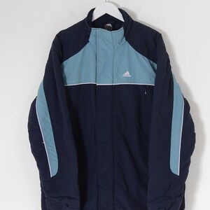 Vintage ADIDAS Winter Coat Navy Blue Large - Etsy