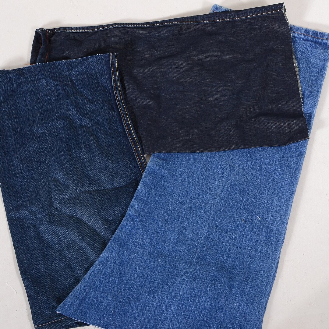 Denim Rest Beine, Stoff & Textil Anpassung - DUNKELBLAU - Etsy.de