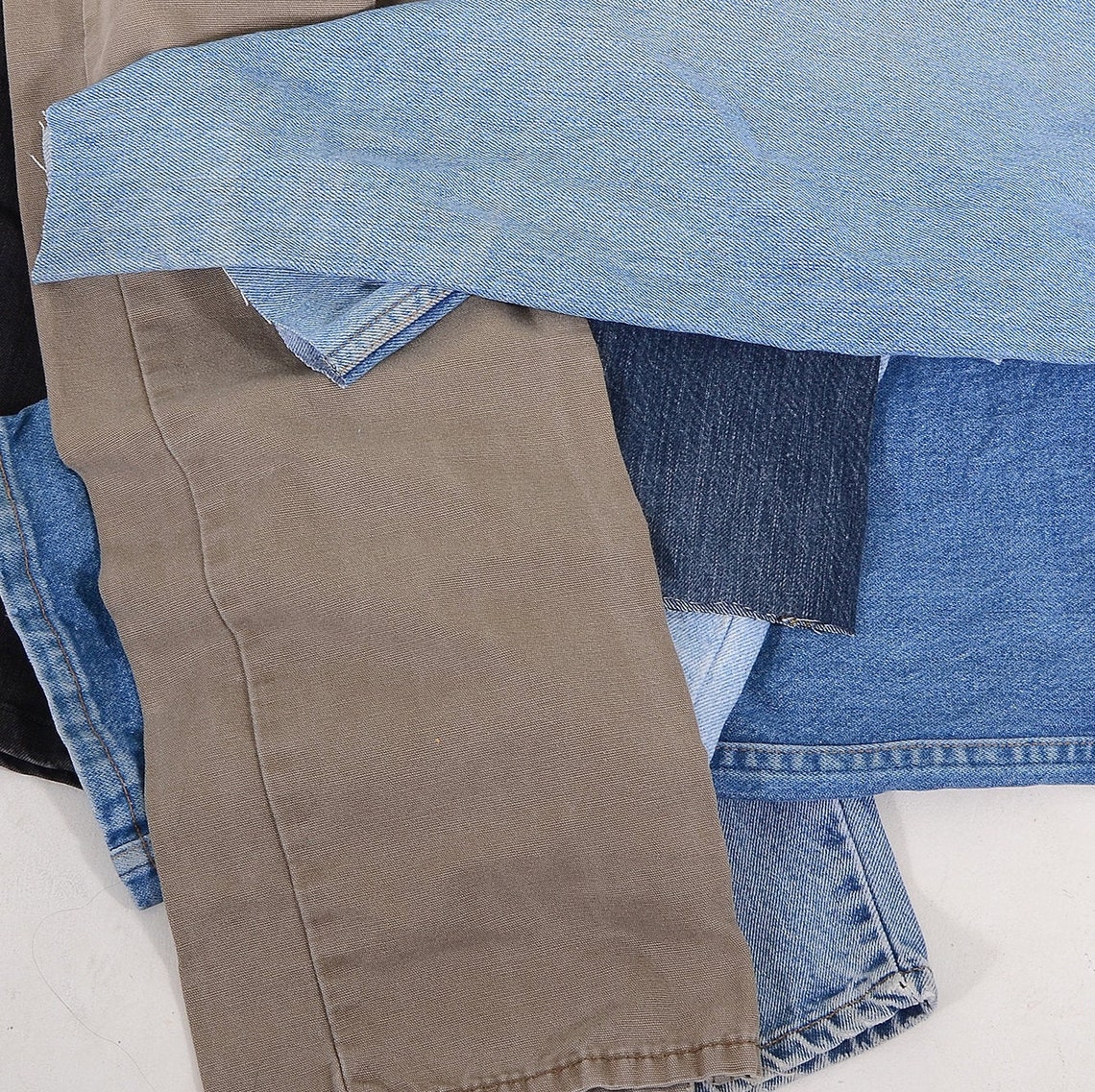 Denim Scrap Legs Fabric & Textile Customisation - Etsy UK