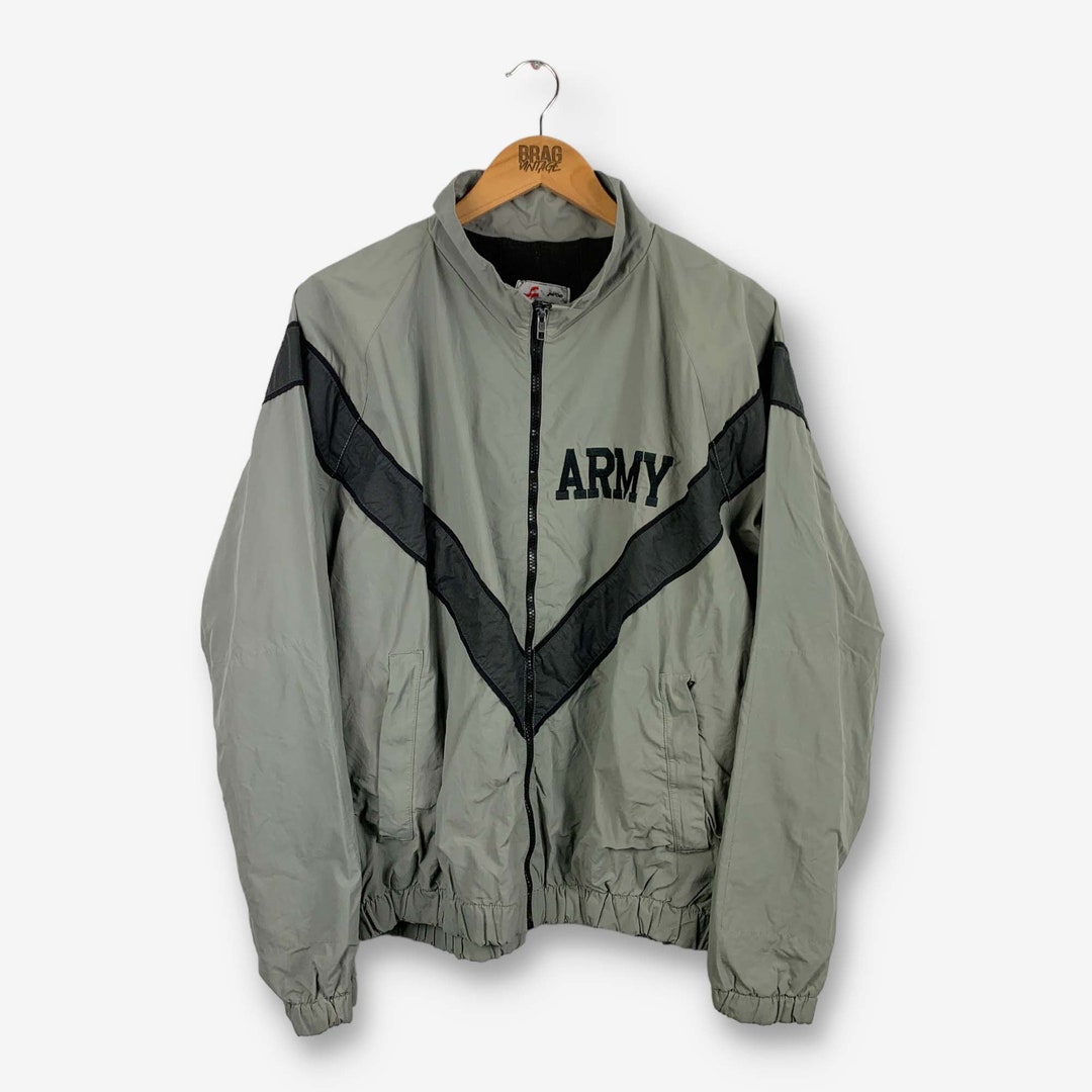 80s Original US Army Track Top Jacket Green/grey Medium - Etsy